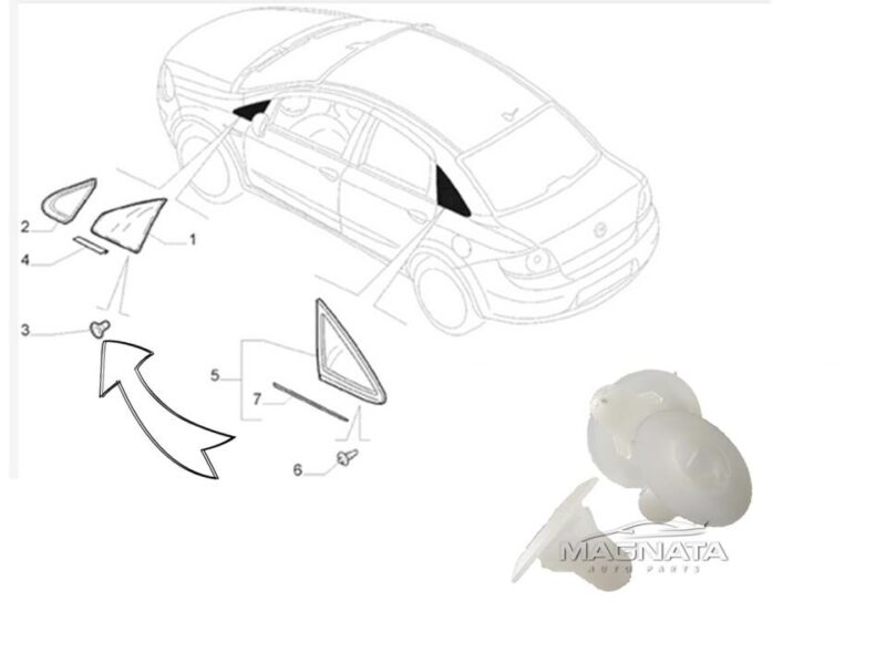 Bucha Acabamento Vidro Lateral Punto Linea Pulse Fastback - Magnata ...